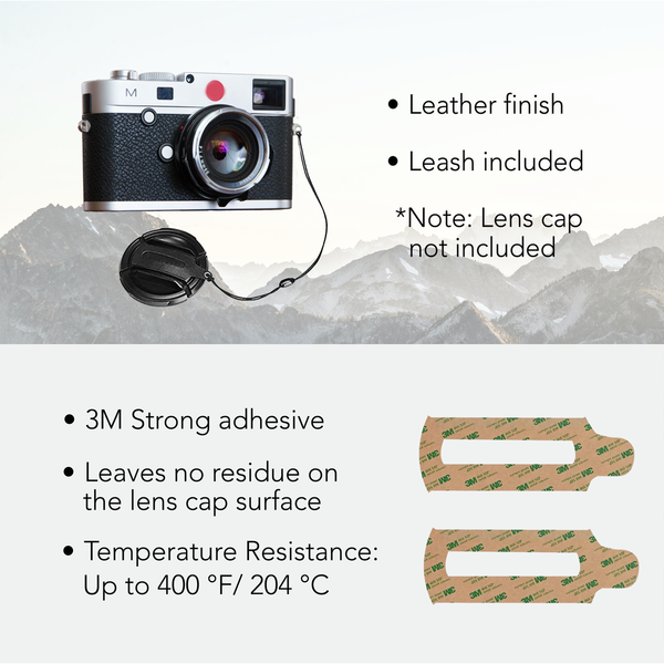 Foto&Tech 2 Pack Sticker Logo Cut Out Camera Lens Cap Holder